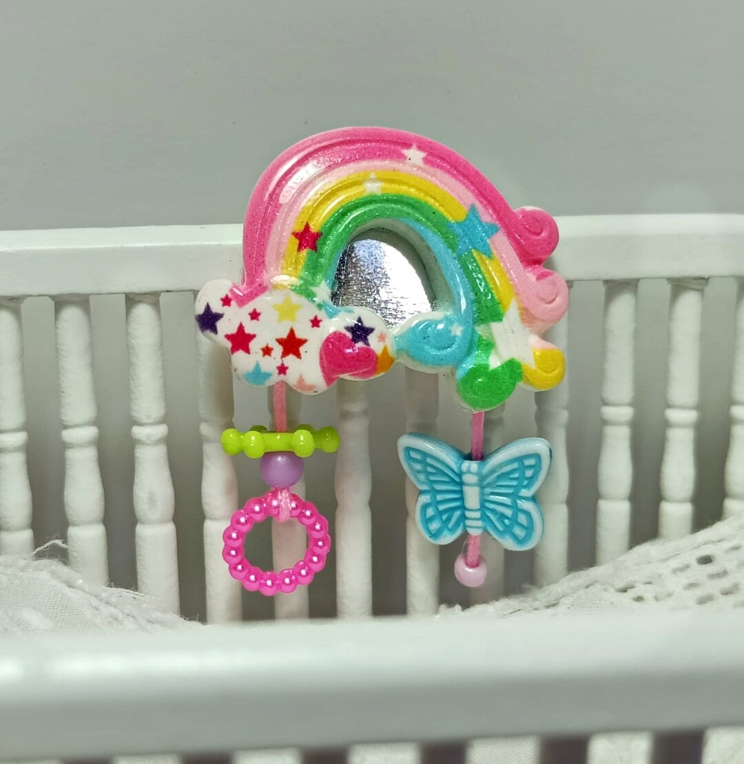 1:12 Crib Activity Toy, Baby Activity Center, Dollhouse Toys, Miniature ...