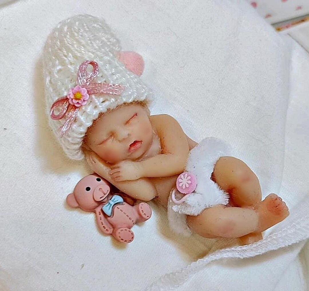 Mini Silicone Doll, 3 Inch Mini Baby, Reborn Doll, Tiny Silicone Doll ...