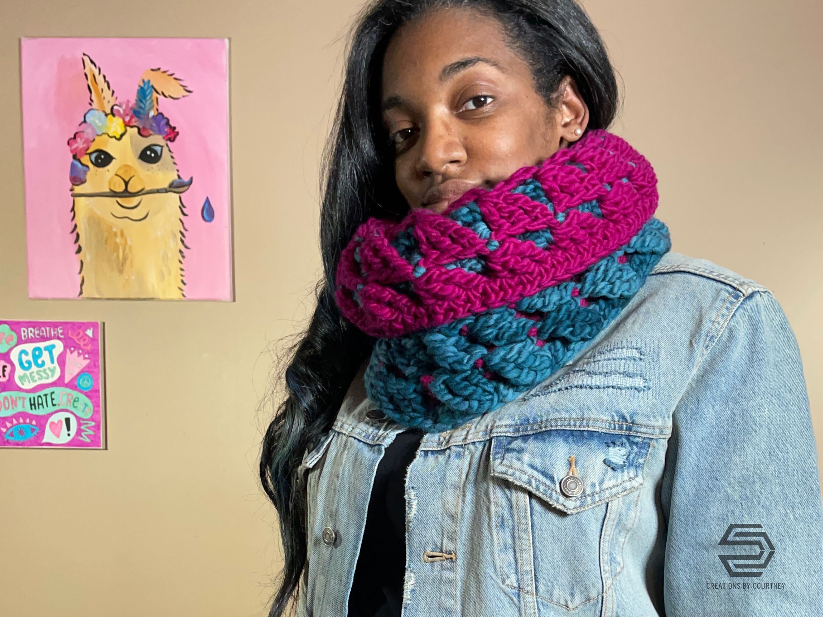 Berry Cozy Cowl Crochet Pattern, Chunky Cowl Crochet Pattern, Instant ...