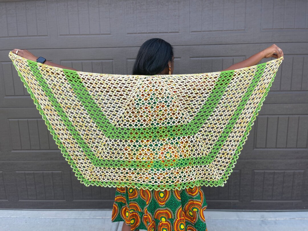 Trapezoid Crochet Shawl Pattern: Lacy X-stitch Design (PDF Pattern) - Etsy
