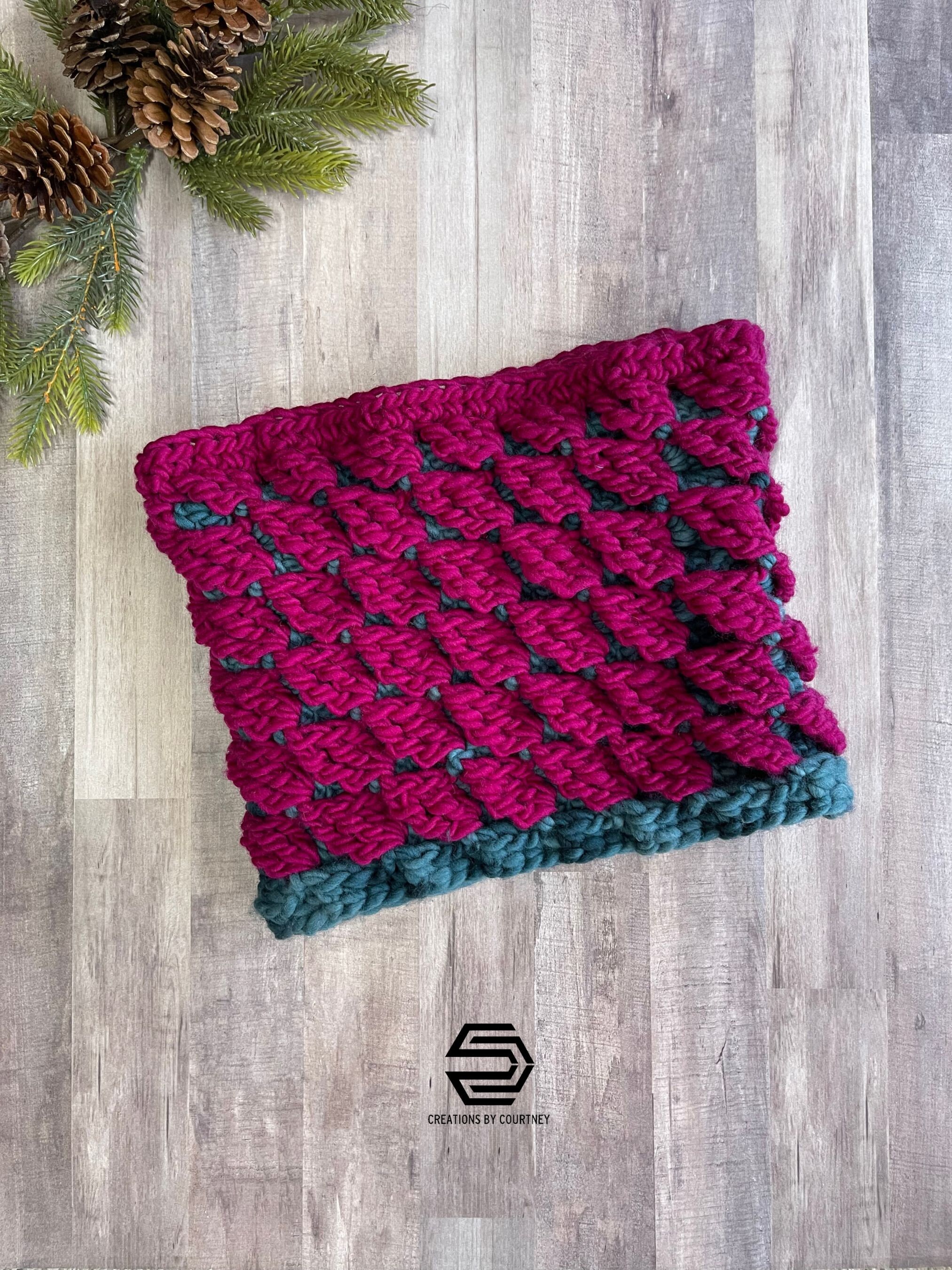 Berry Cozy Cowl Crochet Pattern, Chunky Cowl Crochet Pattern, Instant ...