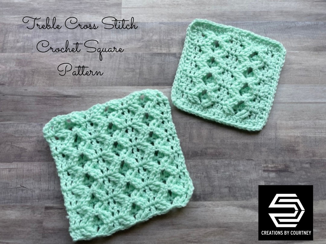 Treble Cross Stitch Square Crochet Pattern, Crochet Granny Square ...