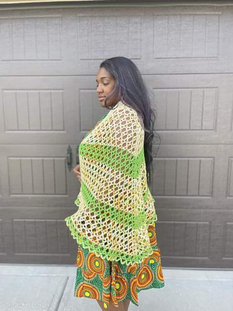Trapezoid Crochet Shawl Pattern: Lacy X-stitch Design (PDF Pattern) - Etsy