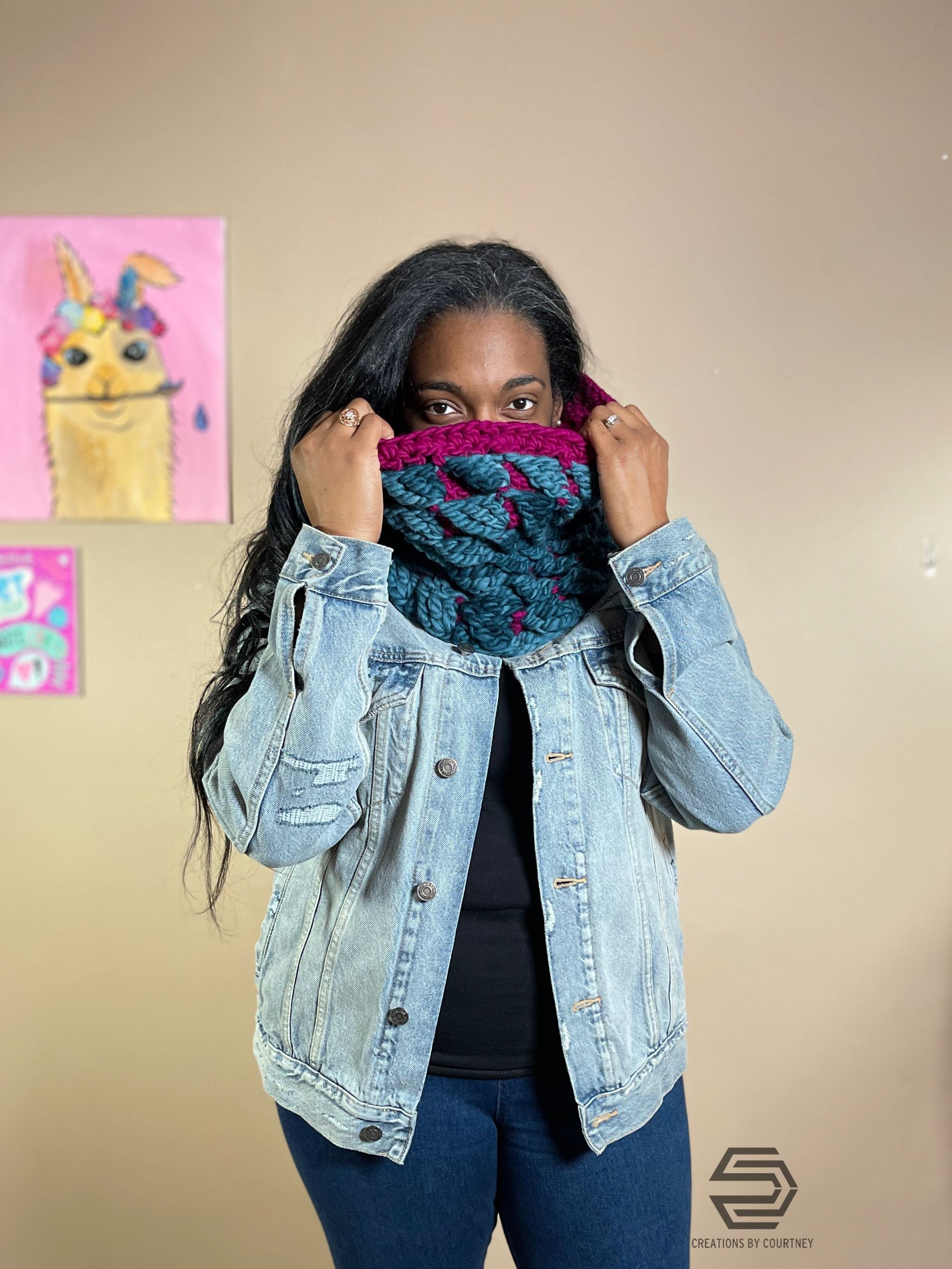 Berry Cozy Cowl Crochet Pattern, Chunky Cowl Crochet Pattern, Instant ...