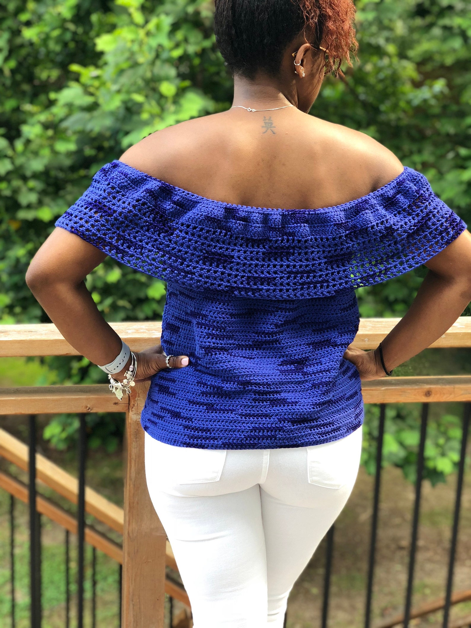 Off the Shoulder Crochet Top Pattern: Sea of Summer (instant Download ...