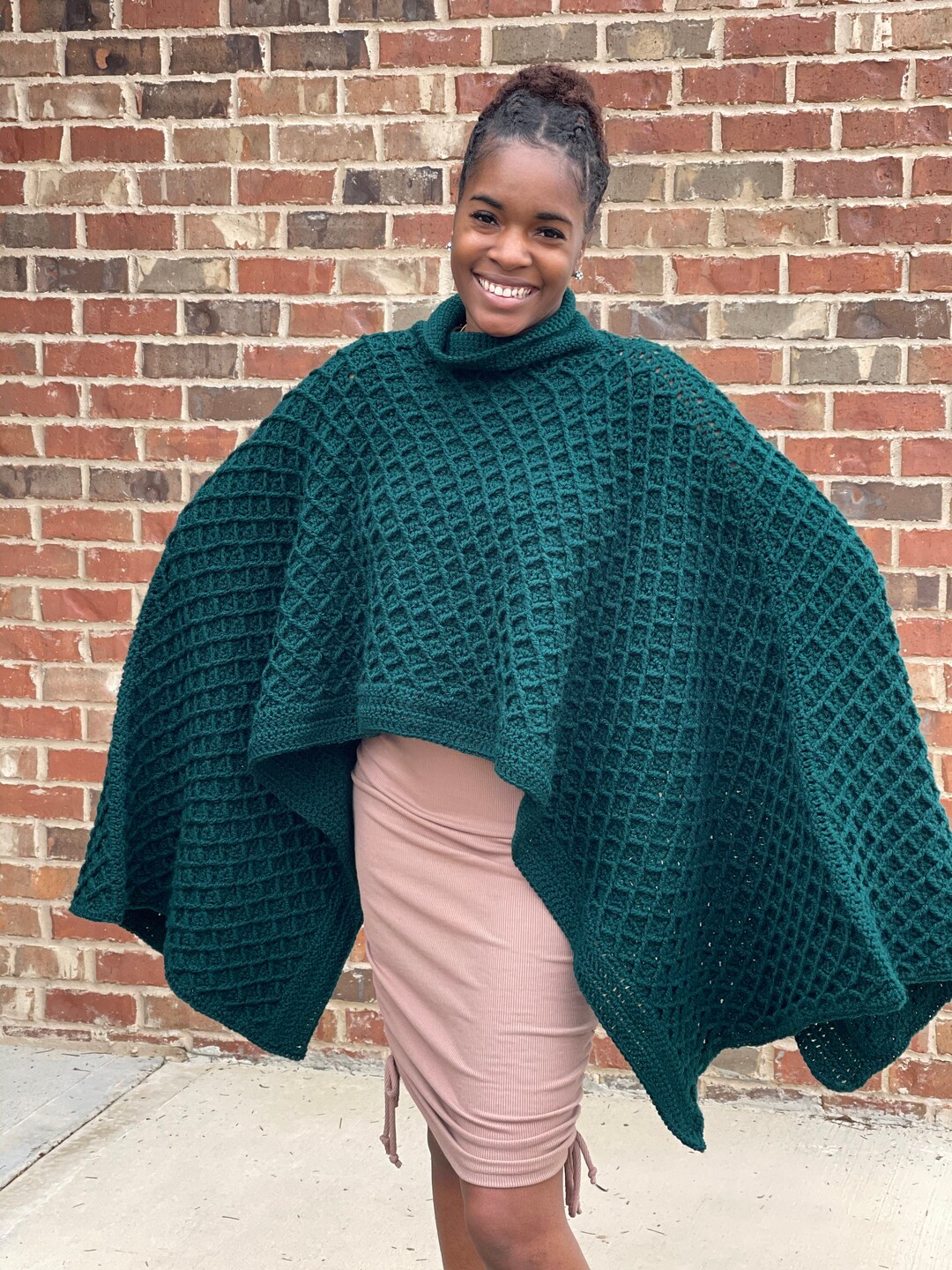 Diamonds Poncho Pattern PDF - Intermediate - Teen to Adult - Worsted ...