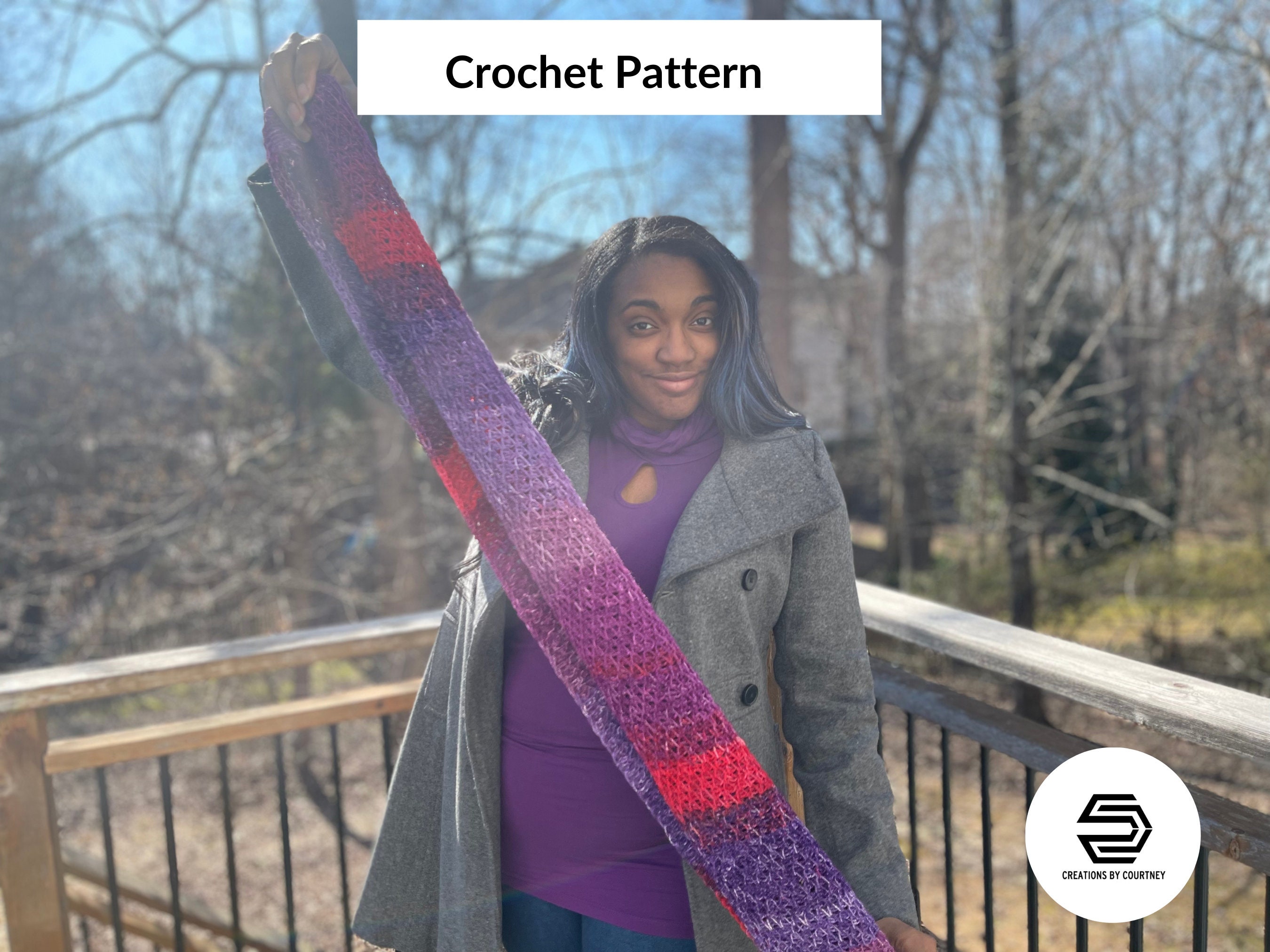 Tunisian Smock Scarf Crochet Pattern I Smockin' Love You - Etsy