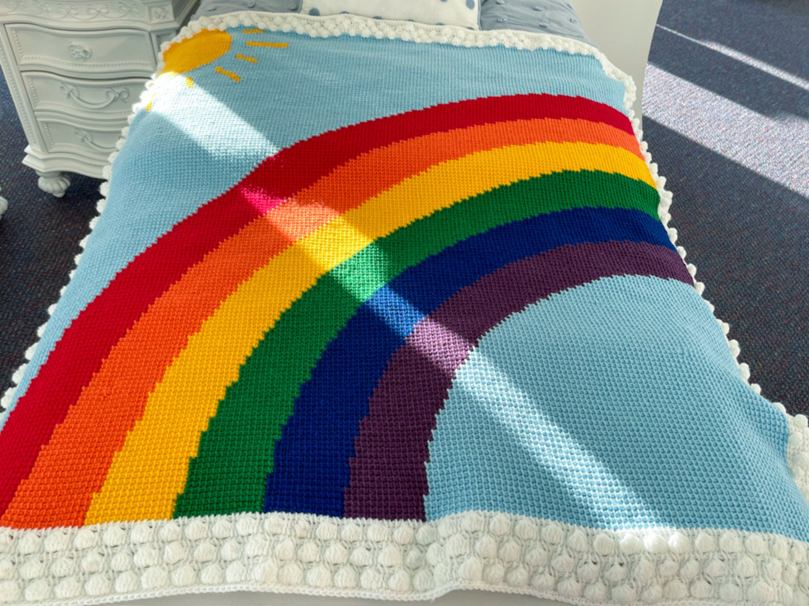 Brighter Days Blanket Tunisian Crochet Graphghan Pattern - Etsy