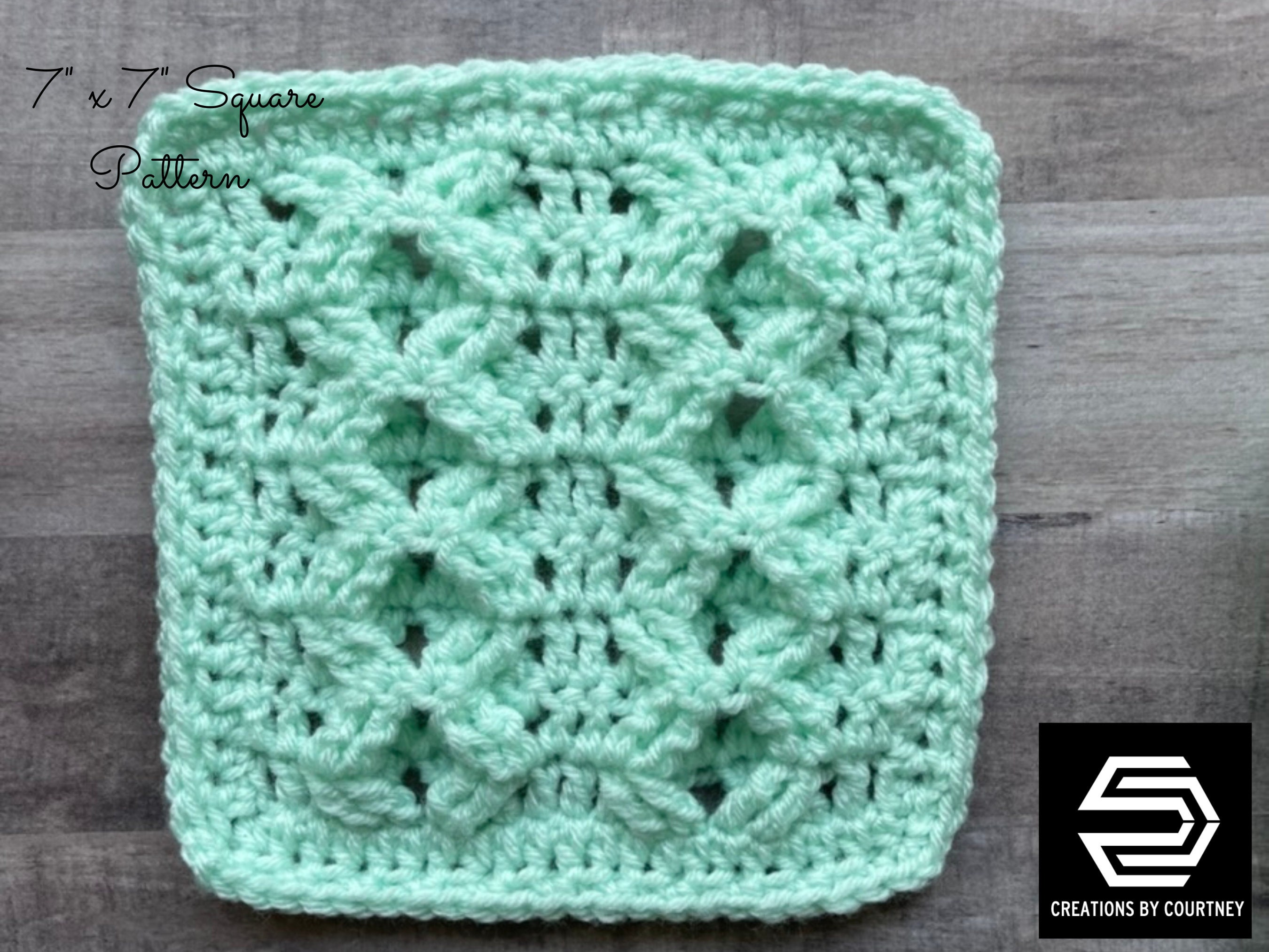 Treble Cross Stitch Square Crochet Pattern, Crochet Granny Square ...