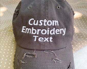 Custom Hat CLASSIC Baseball Cap Custom Embroidered Hat Your Text Here ...
