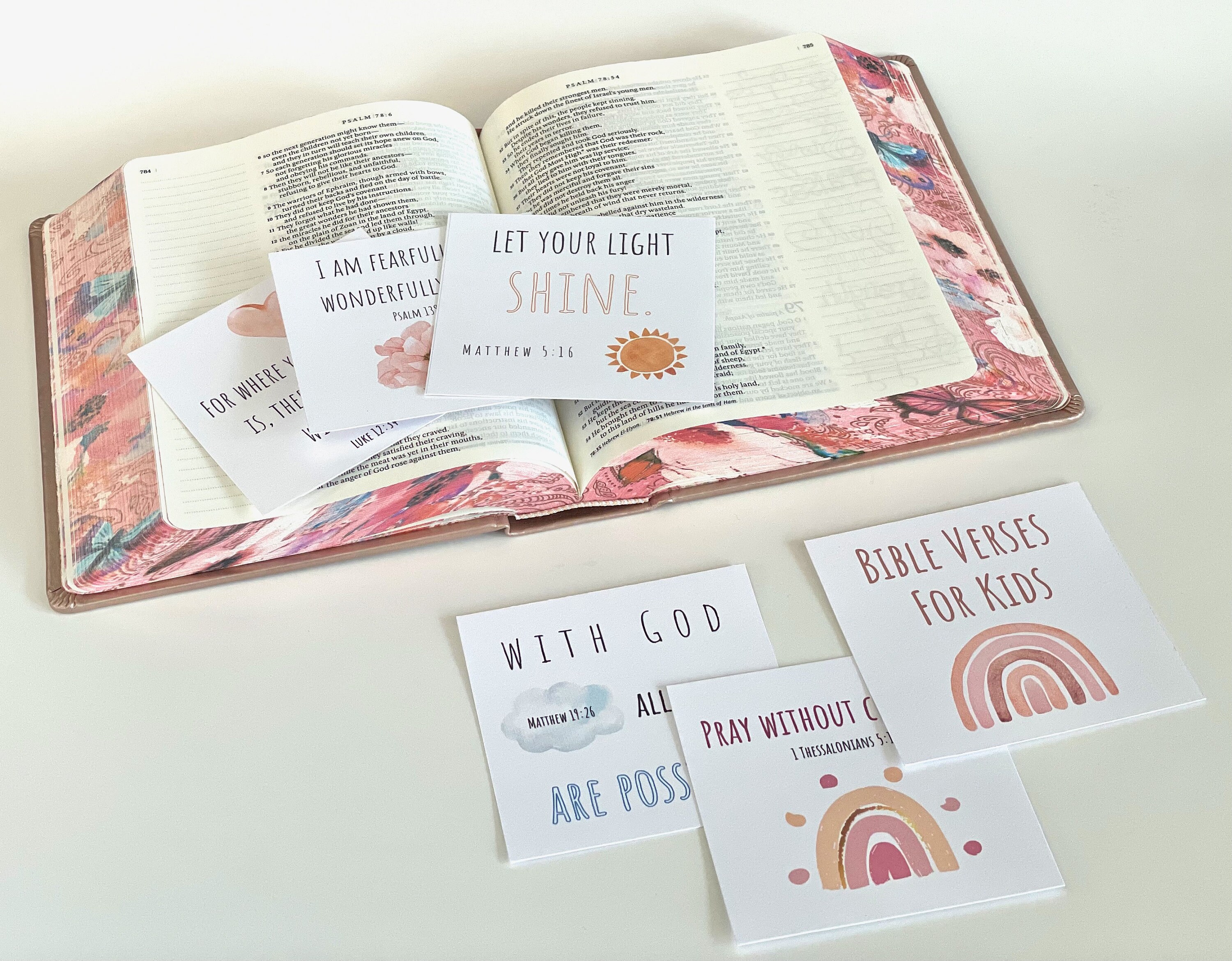 Scripture Cards, Bible Verses for Kids, Theme Cards, Memorization ...
