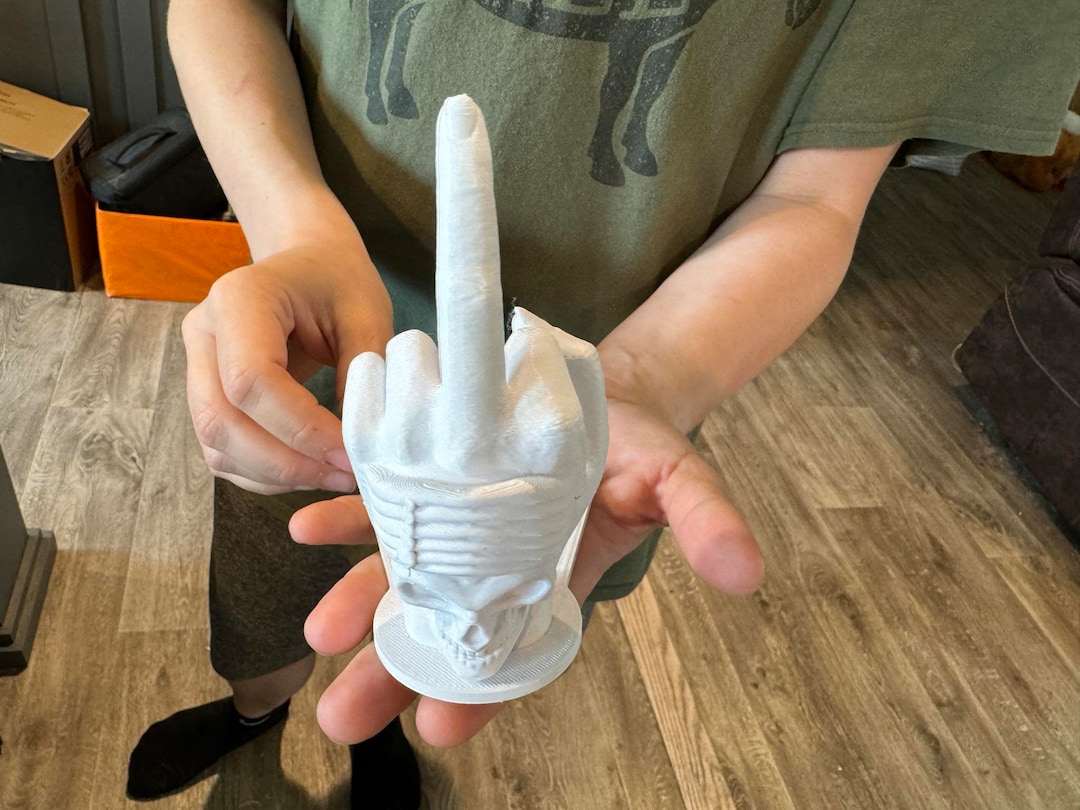 Skull Middle Finger Phone Holder - Etsy