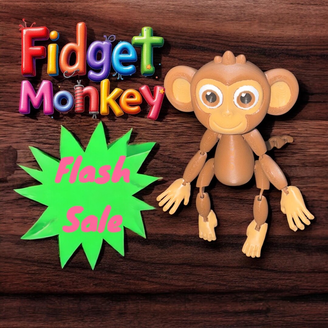 Long Tailed Monkey Fidget Sensory Toy for Child Bedroom and Decor - Etsy