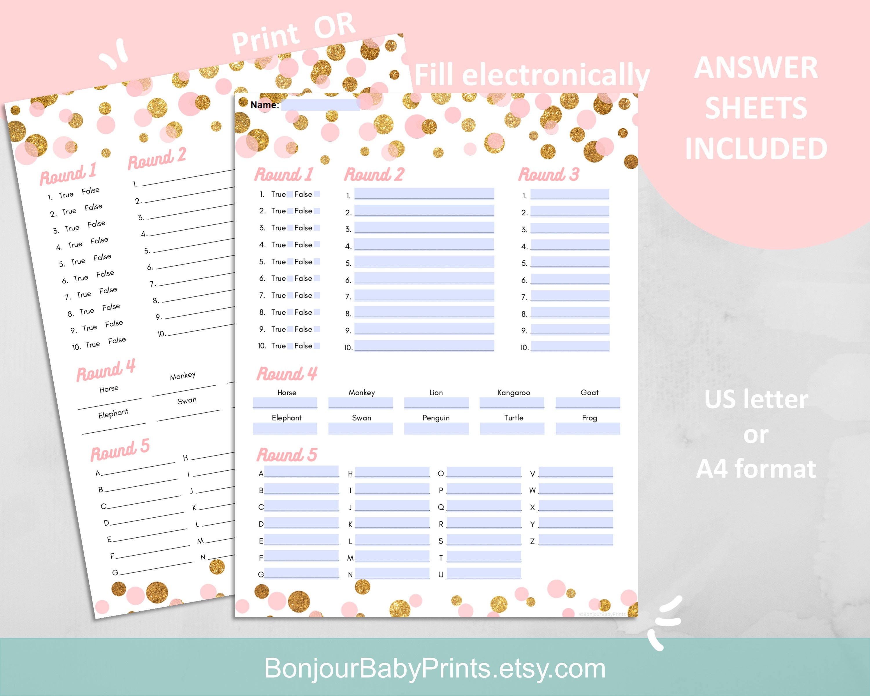 Virtual Baby Shower Quiz, Virtual Baby Shower Games, Zoom Baby Shower ...