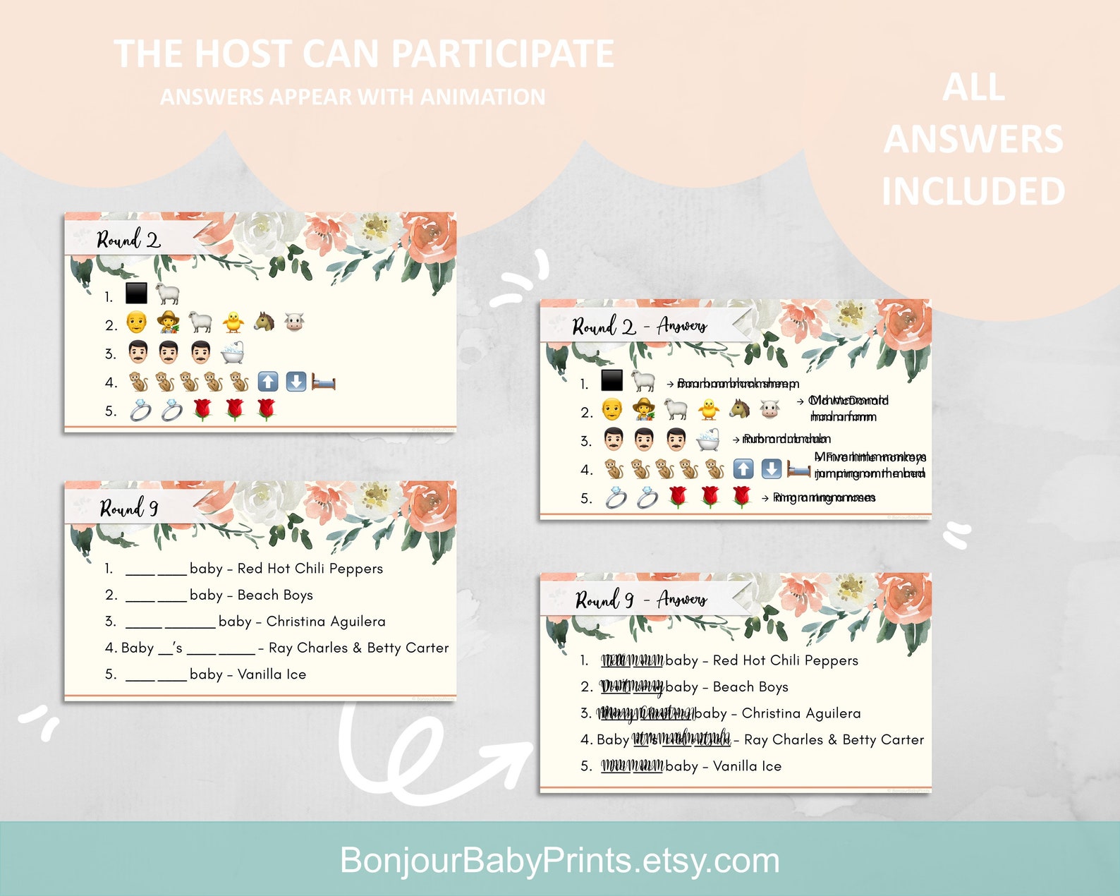 Virtual Baby Shower Quiz, Virtual Baby Shower Games, Zoom Baby Shower ...