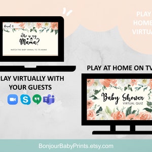 Virtual Baby Shower Quiz Virtual Baby Shower Games Zoom Baby - Etsy