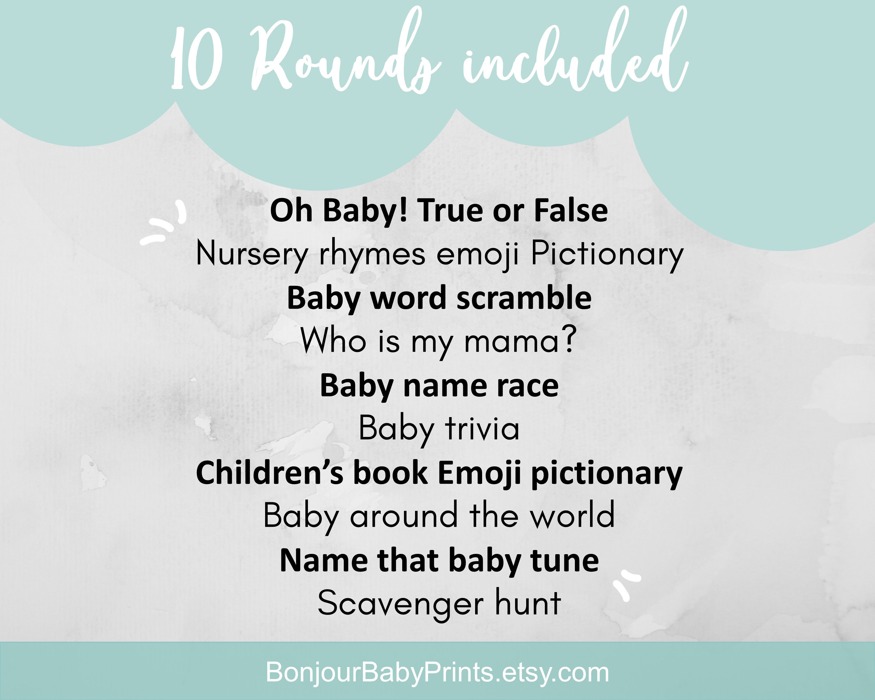 Virtual Baby Shower Quiz Virtual Baby Shower Games Zoom Baby - Etsy