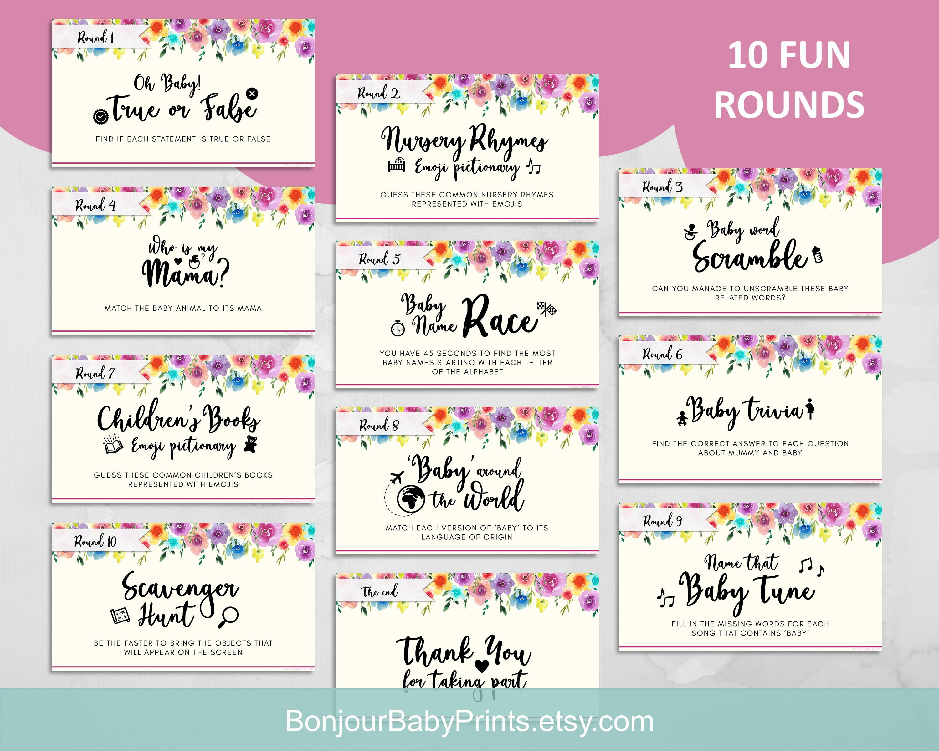 Virtual Baby Shower Quiz, Virtual Baby Shower Games, Zoom Baby Shower ...