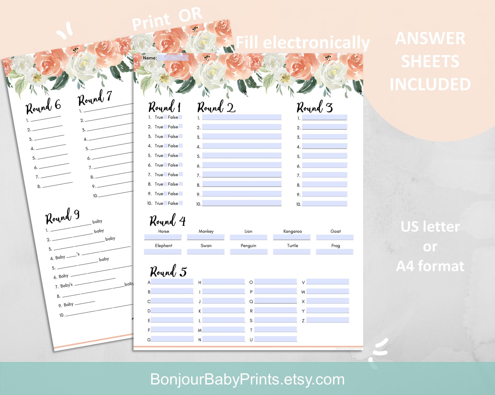 Virtual Baby Shower Quiz, Virtual Baby Shower Games, Zoom Baby Shower ...