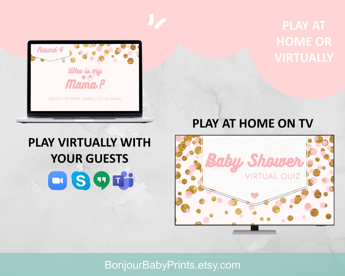 Virtual Baby Shower Quiz, Virtual Baby Shower Games, Zoom Baby Shower ...
