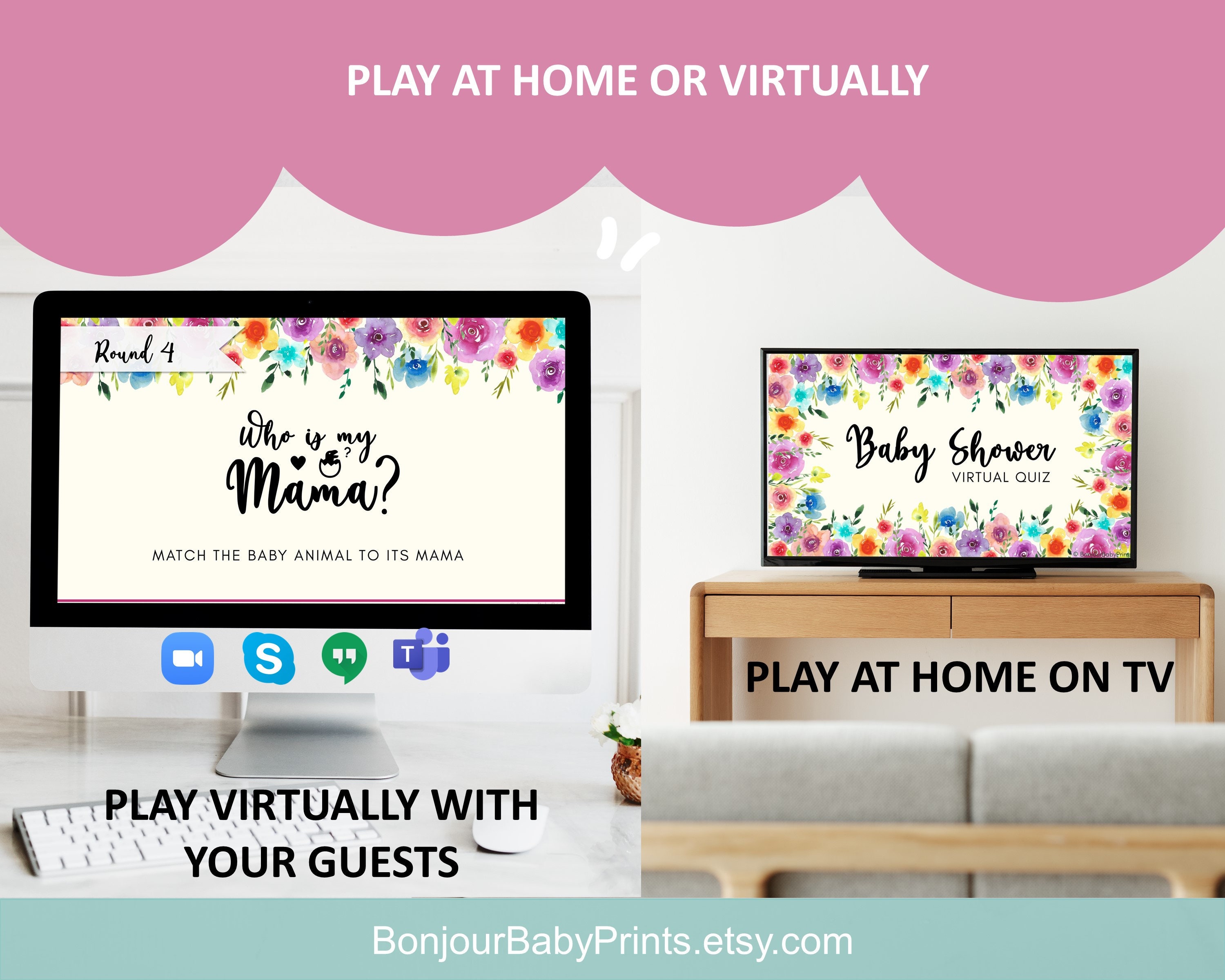 Virtual Baby Shower Quiz, Virtual Baby Shower Games, Zoom Baby Shower ...