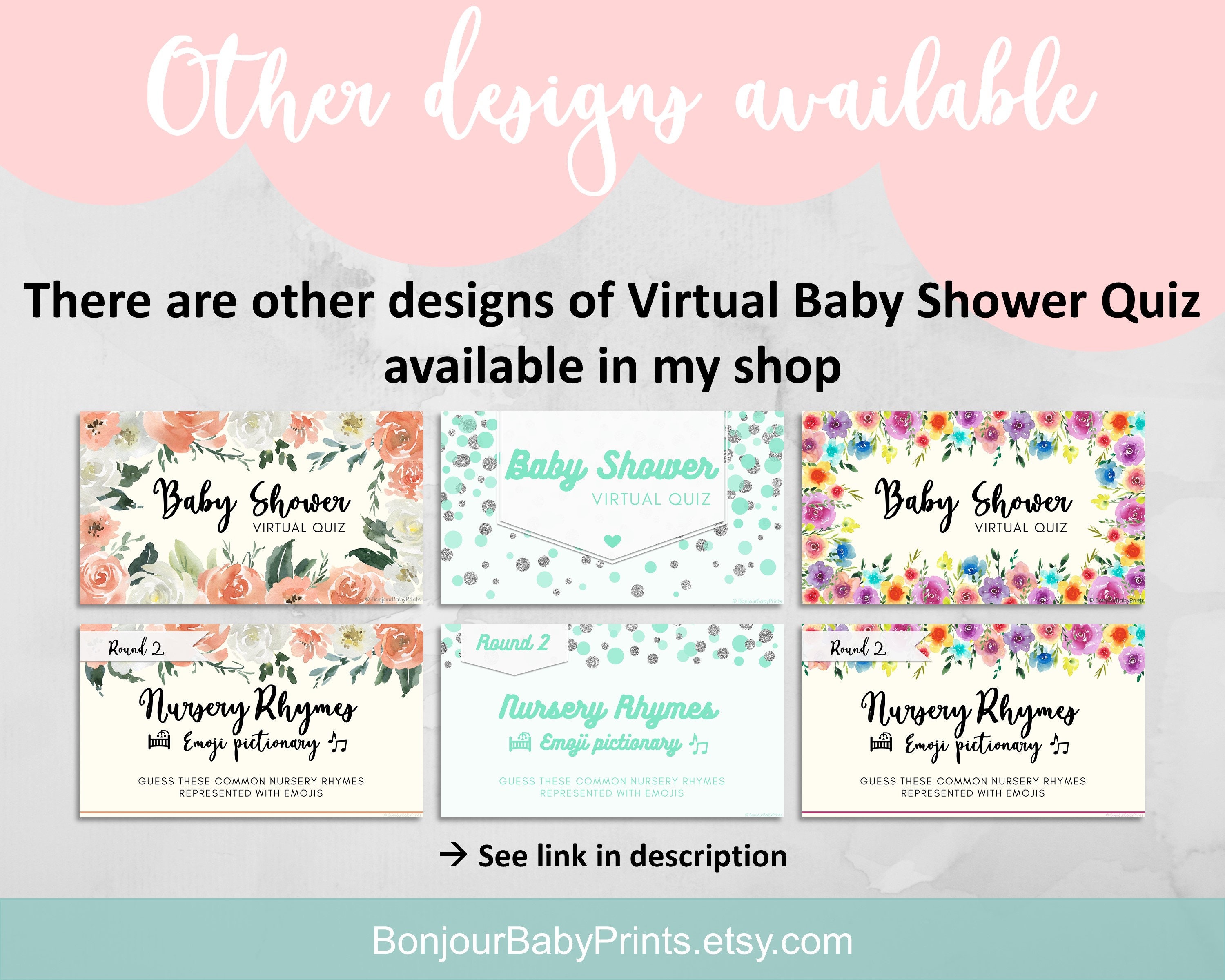 Virtual Baby Shower Quiz, Virtual Baby Shower Games, Zoom Baby Shower ...