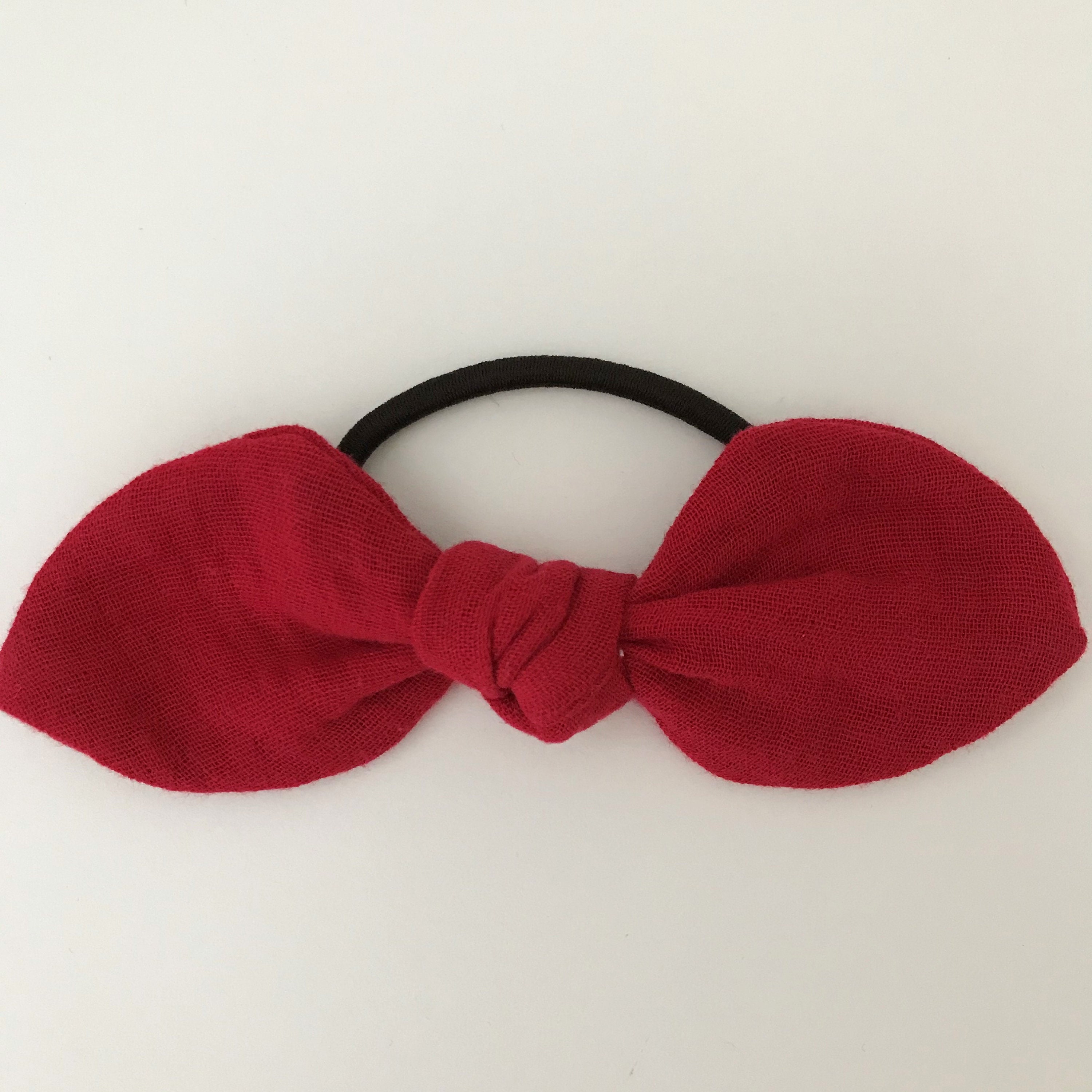 Knotted Hair Tie/Bow Hair Tie/Hair Scrunchie/Double Gauze Hair | Etsy