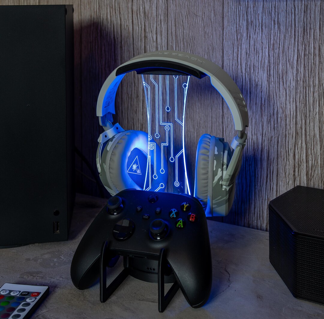 Illuminated Colour Changing Xbox Control Pad and Headset Stand, Game ...