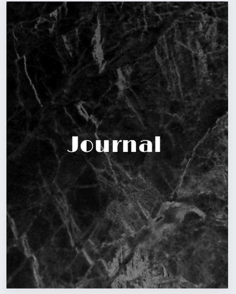 Basic Black and White Journal (black Background) - Etsy