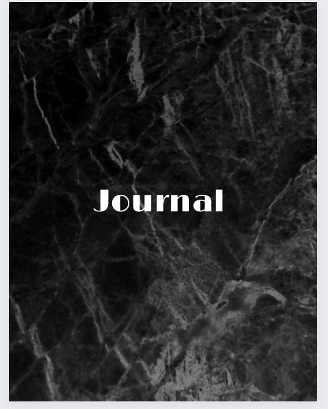 Basic Black and White Journal (black Background) - Etsy