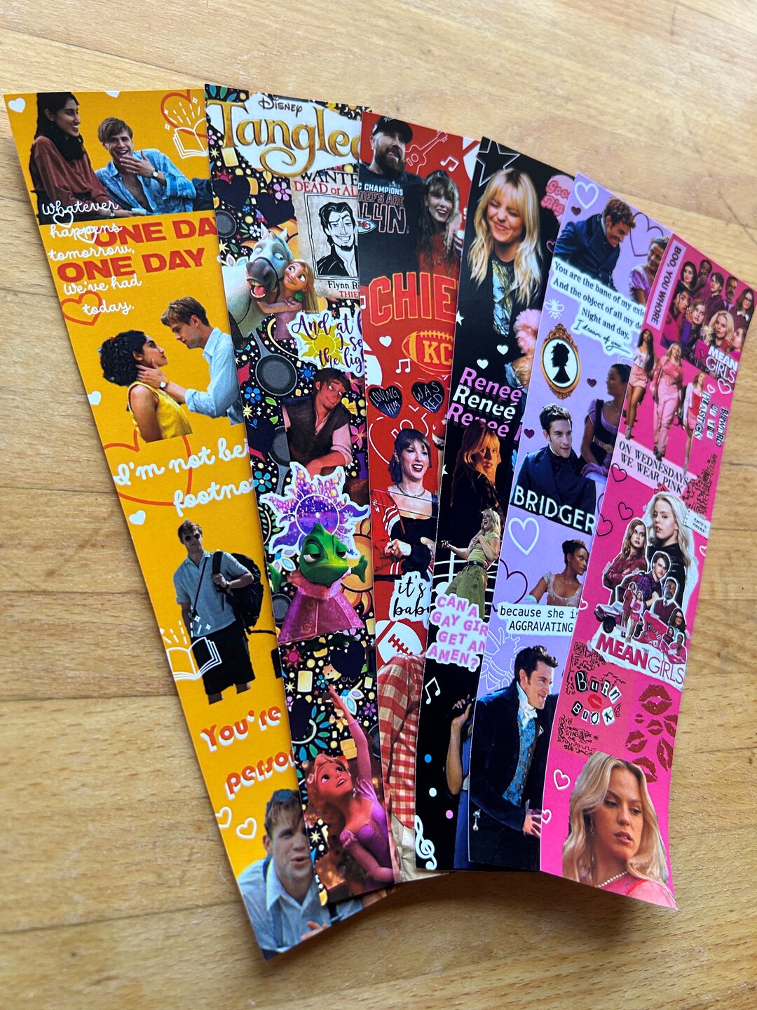 Collage Bookmarks / One Day / Bridgerton S3 / Mean Girls Movie ...