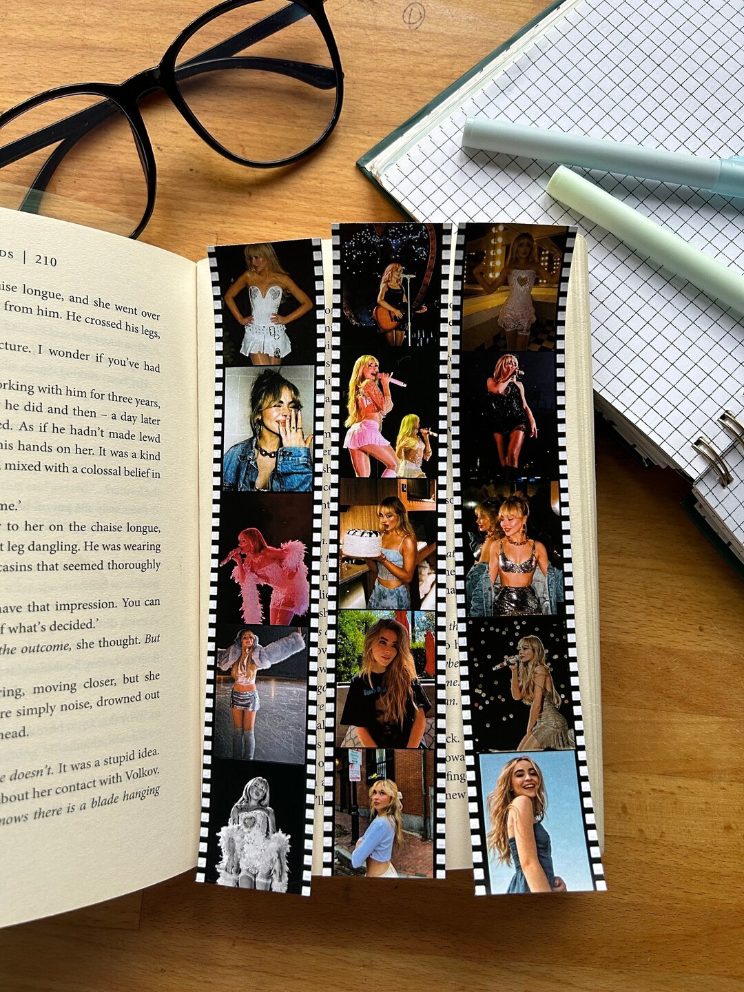 Sabrina Carpenter Bookmark Set / Photo Strips Art Prints Room Decor ...