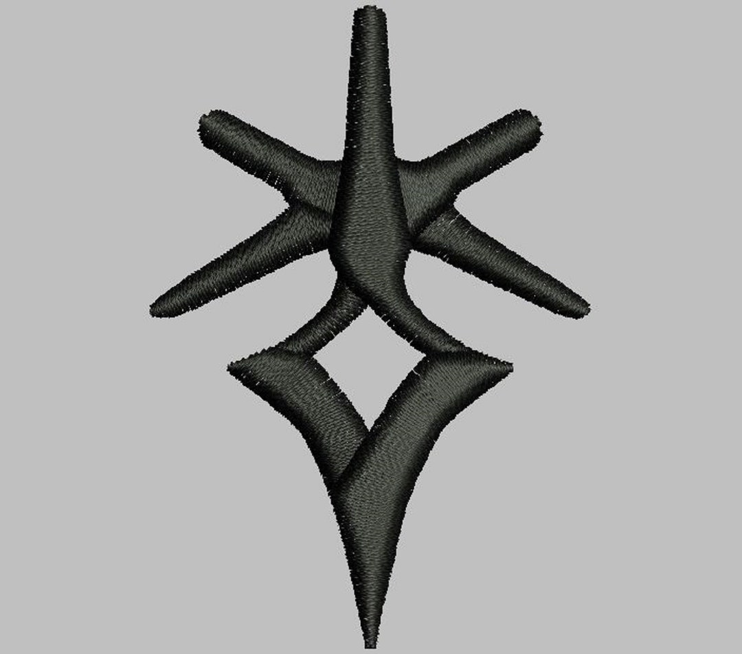 Final Fantasy XIV Dark Knight Soul Crystal Logo Embroidery Pattern ...
