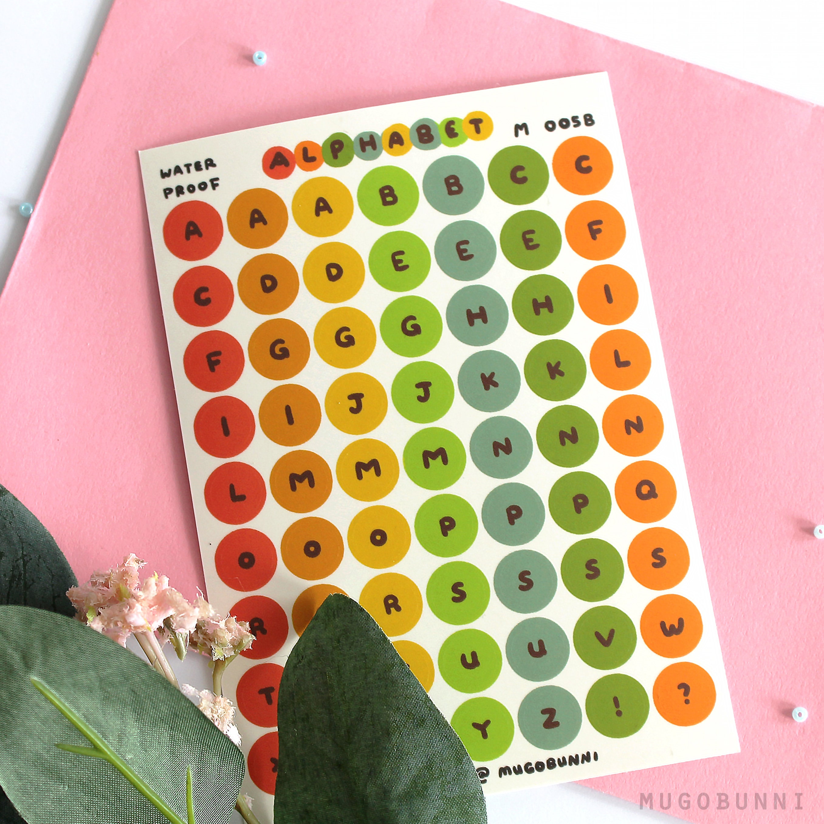 Alphabet Dot Sticker Sheet - Etsy