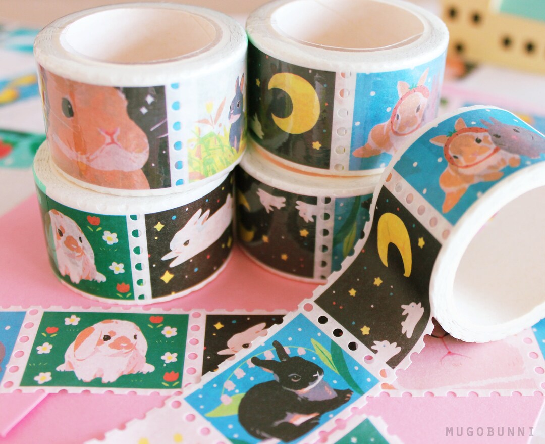 Bunny Rabbit Stamp Washi Tape - Etsy