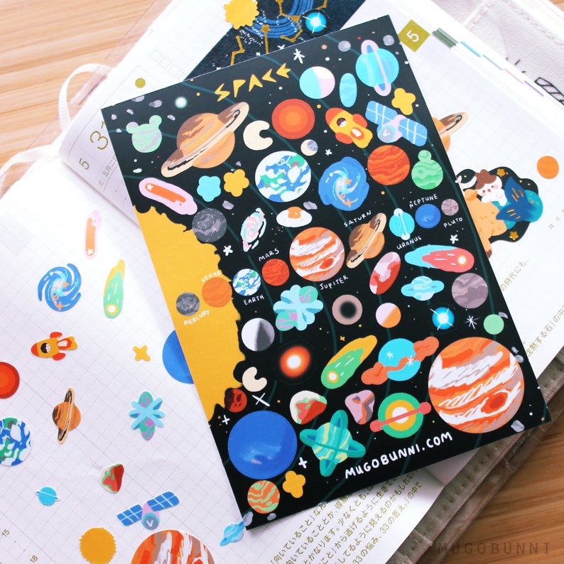 Solar System Sticker Sheet - Etsy