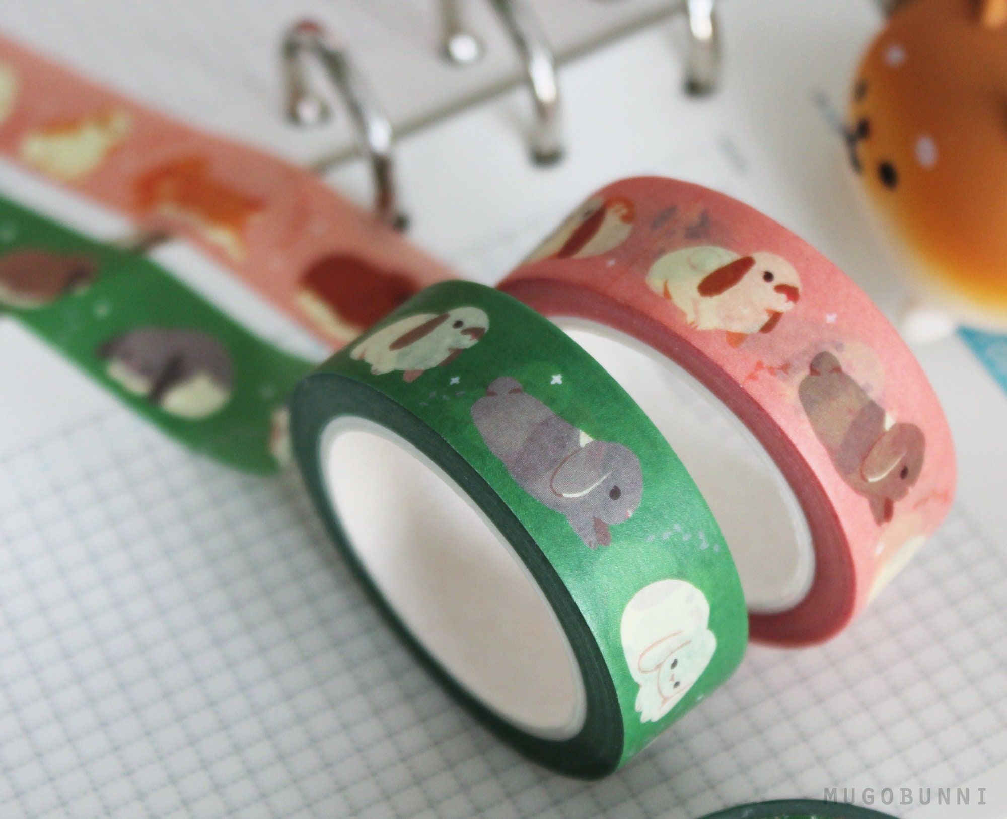 Lop Rabbit Washi Masking Tape Deco for Journals Diaries - Etsy