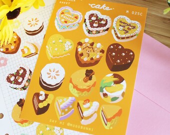 Cute Vinyl Vintage Valentines Heart Love Cake Red Sticker | Etsy