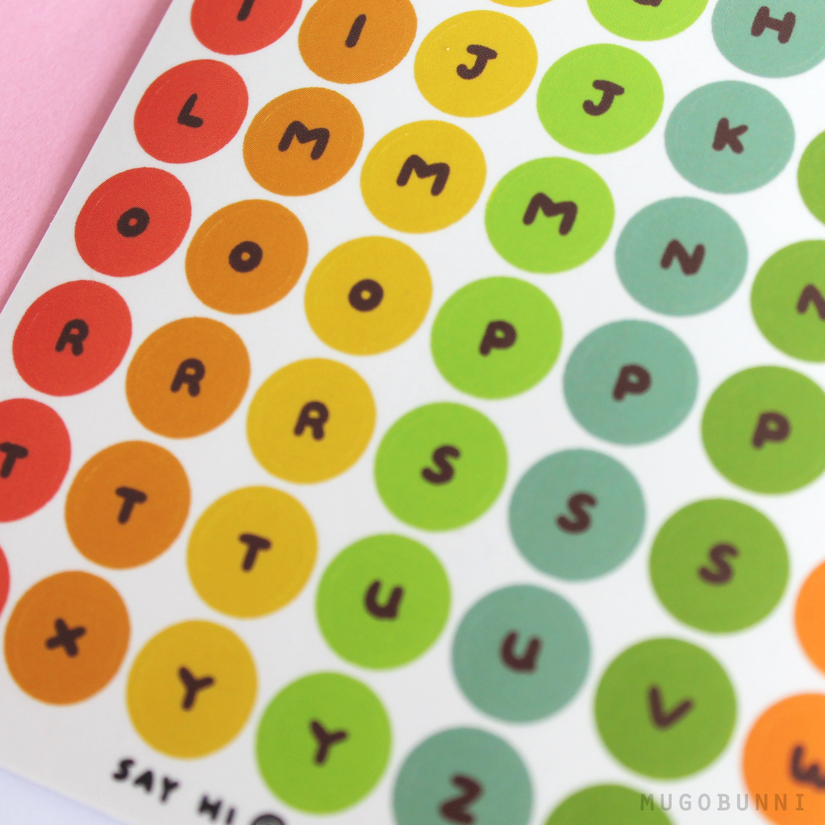 Alphabet Dot Sticker Sheet - Etsy
