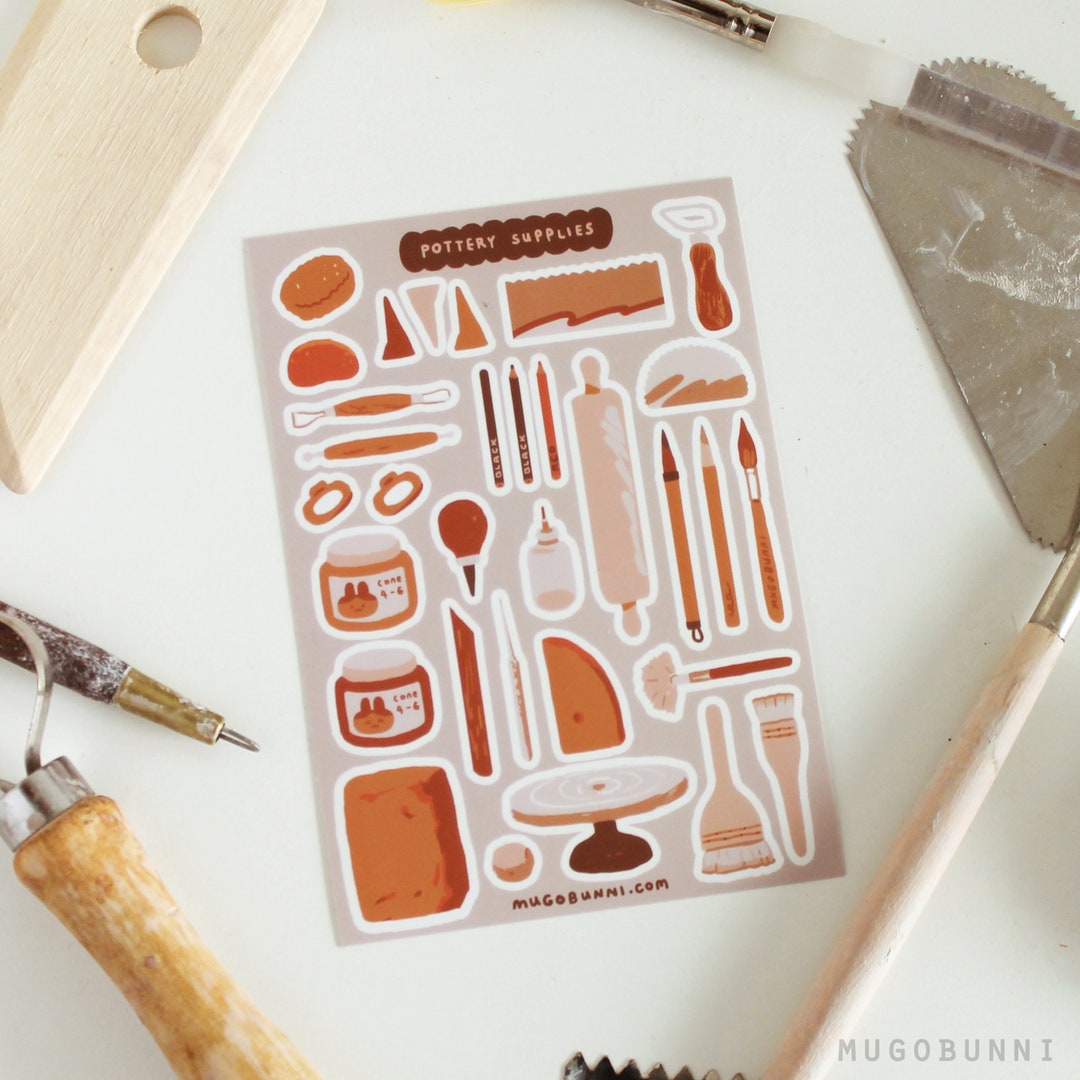 Pottery Ceramic Supplies Sticker Sheet - Etsy