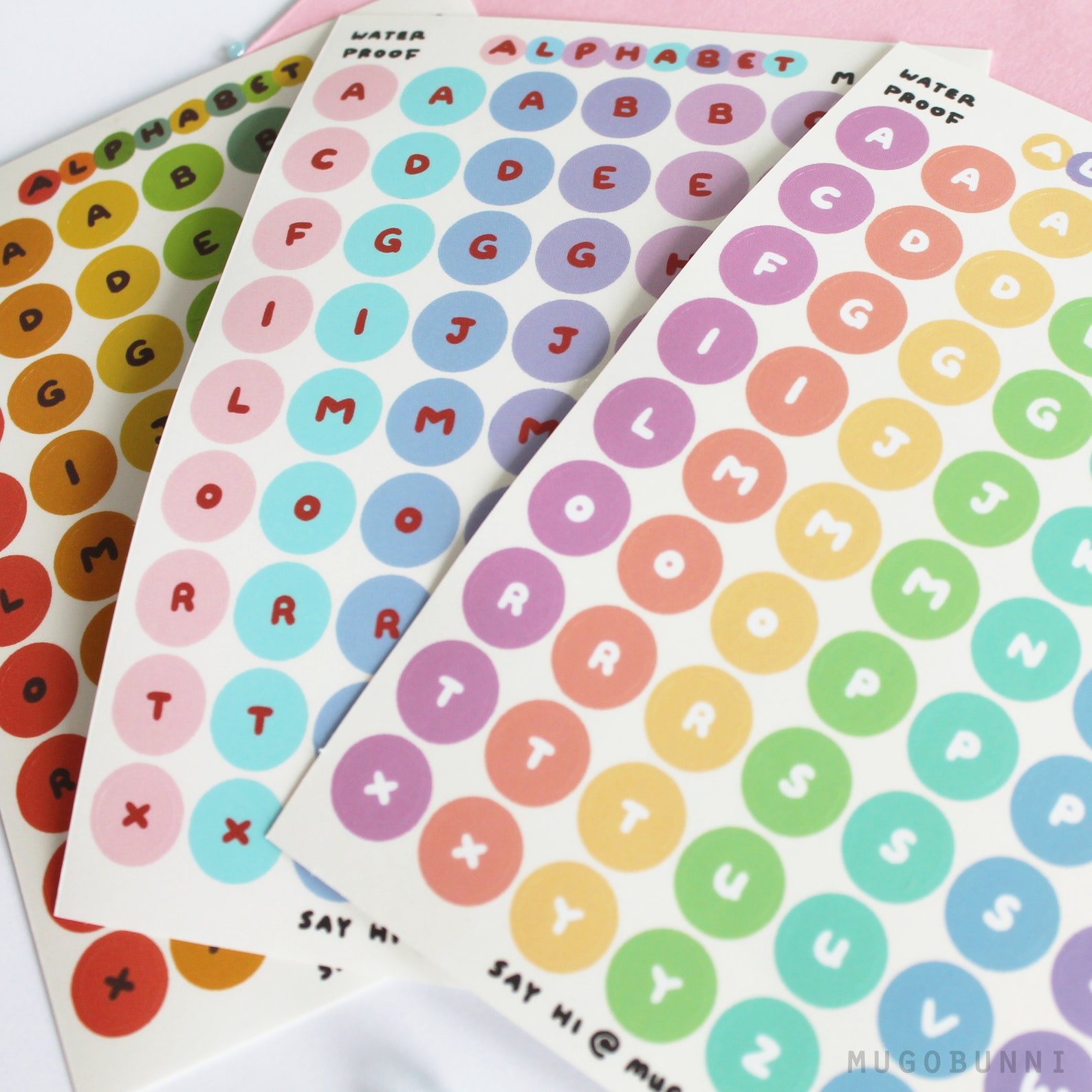 Alphabet Dot Sticker Sheet - Etsy