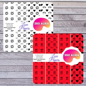 Valentine Digital Paper, 50 Love Digital Paper,12x12 Digital Scrapbook ...