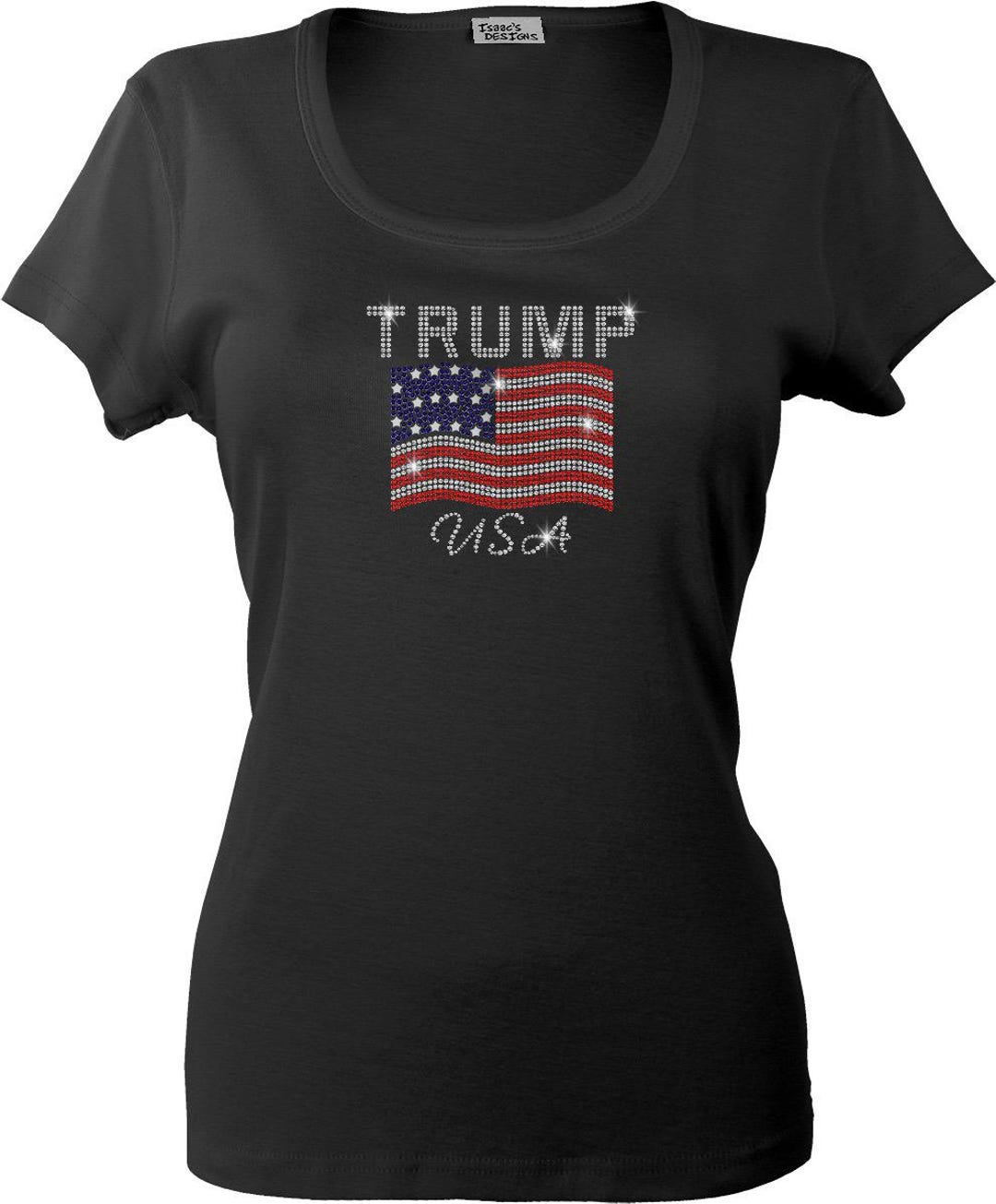 Trump Rhinestone Bling Lady’s T- Shirts and Tank Top , Patriotic,usa ...
