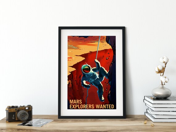 NASA Posters:Mars Explorers Wanted SeriesAstronaut Print | Etsy