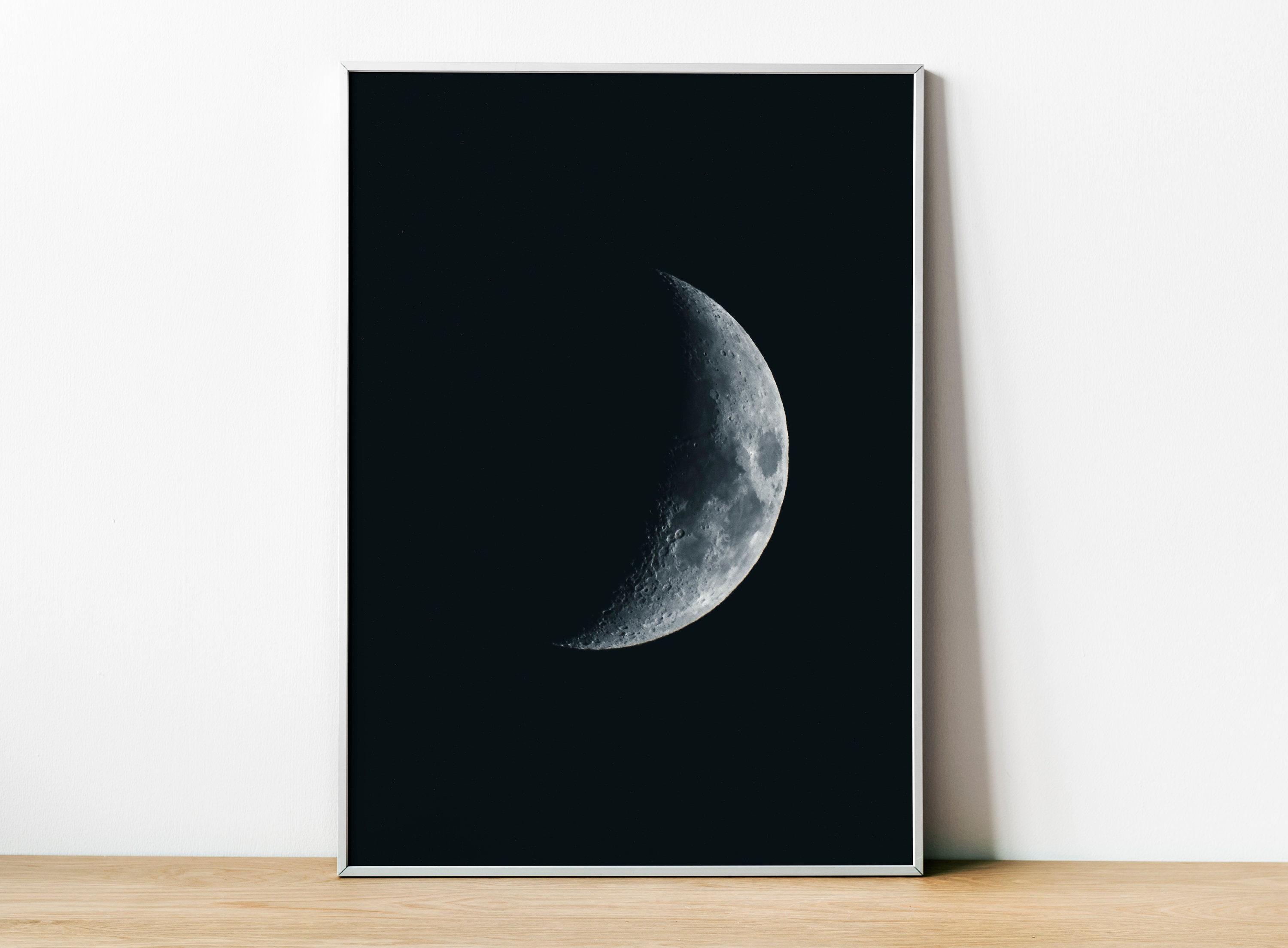 Moon Print Moon Poster Moon From Space Photo NASA Moon Art - Etsy