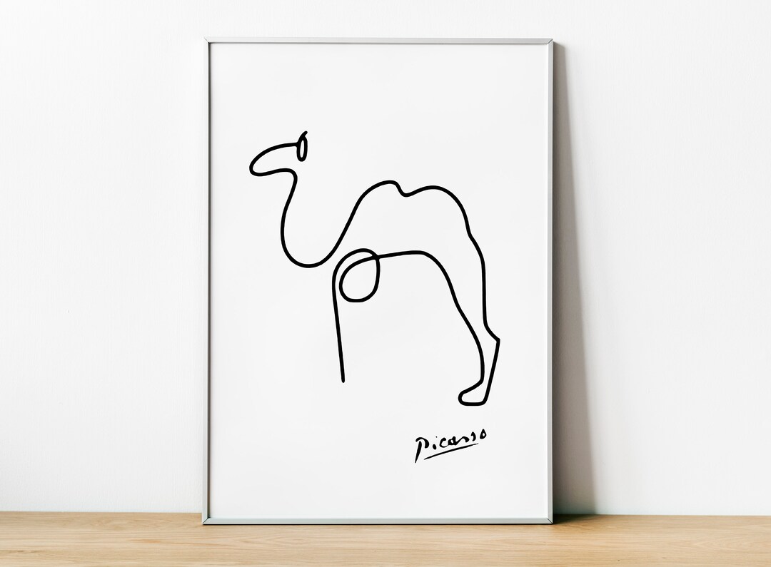 Pablo Picasso Camel Print, Minimalist Picasso Print,picasso Line Art, Digital Download, Home ...