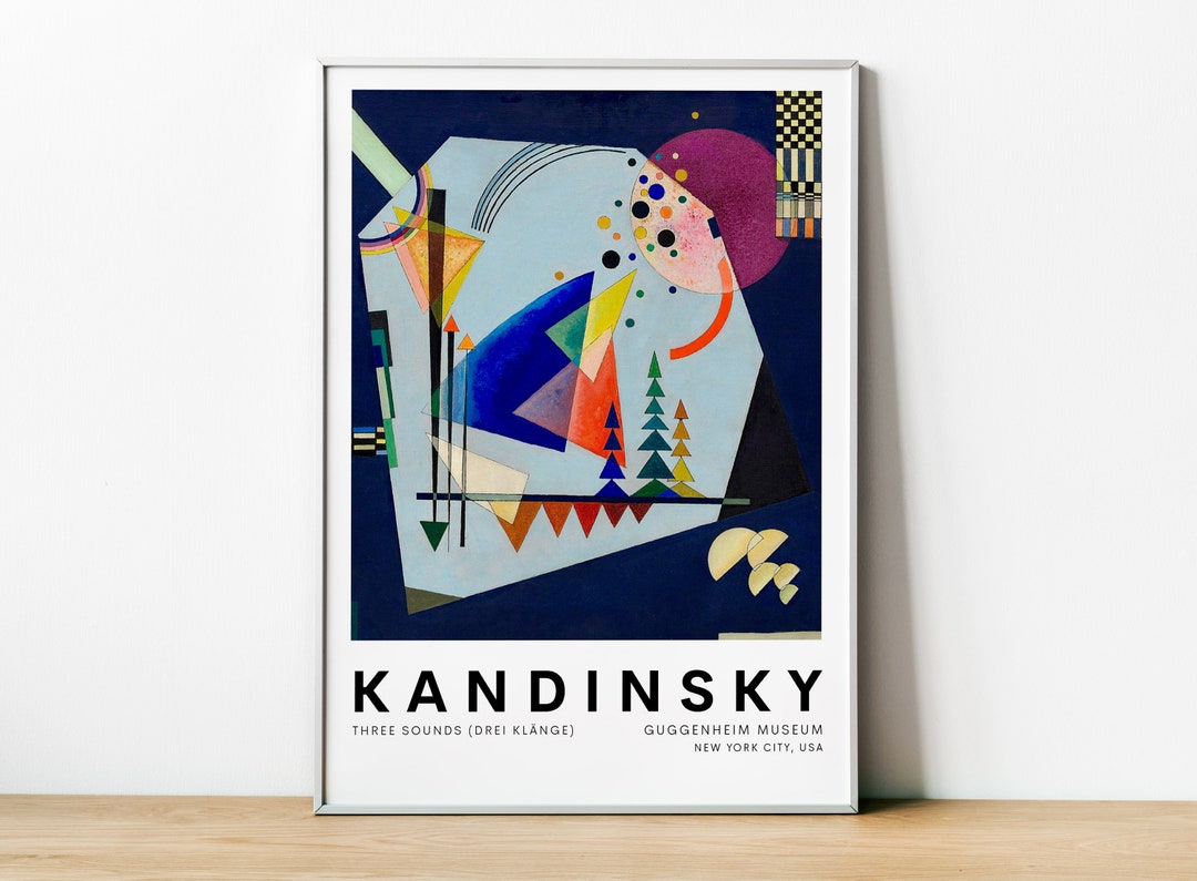 Kandinsky Three Sounds, Wassily Kandinsky Exhibition Poster, Home Decor ...