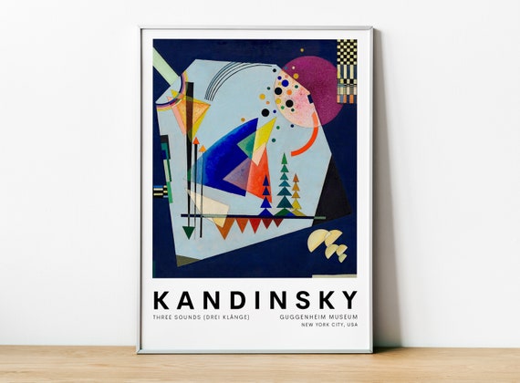 Kandinsky Three Sounds Wassily Kandinsky Exhibition Poster | Etsy