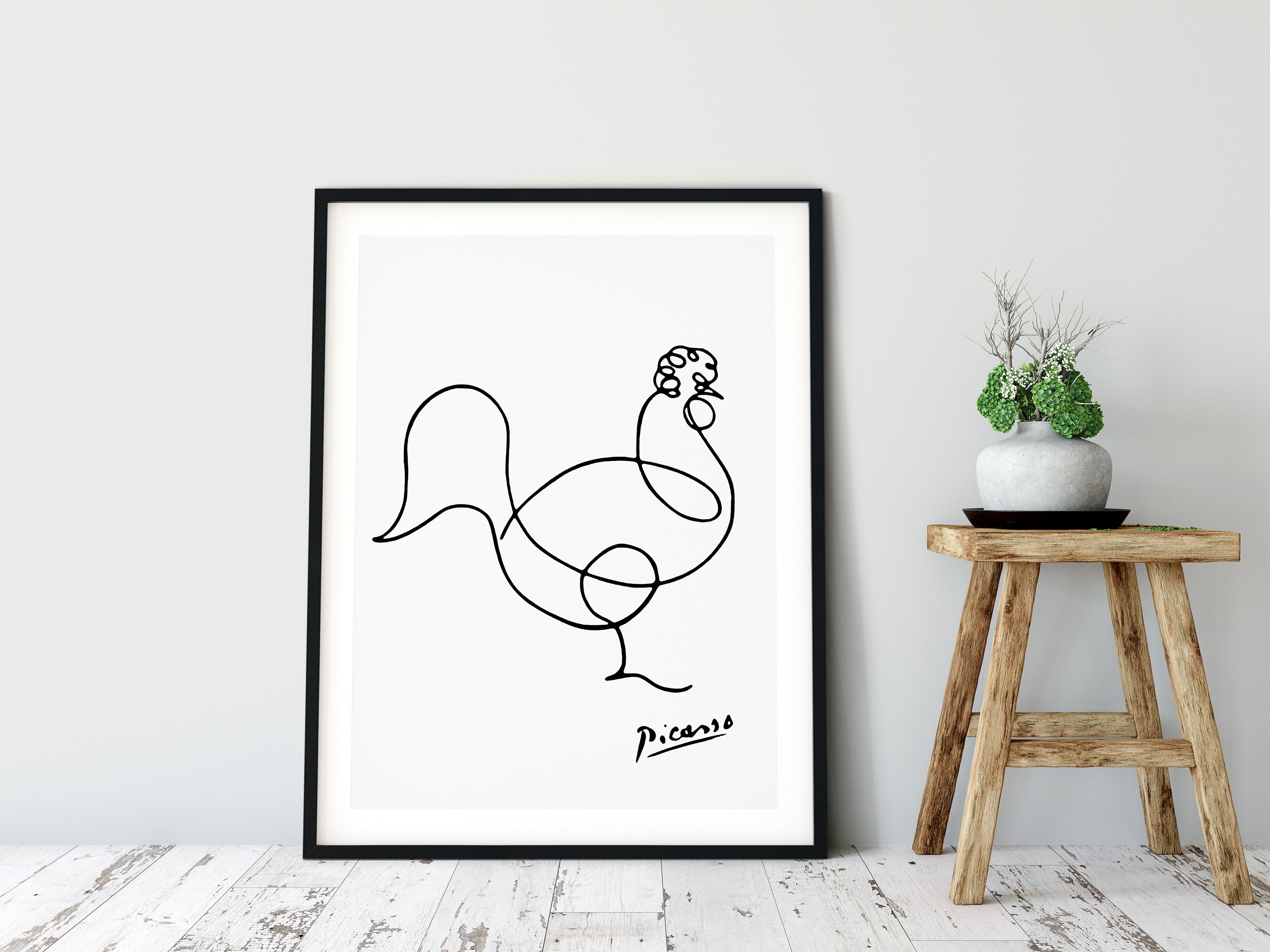 Pablo Picasso Rooster Print Minimalist Picasso Printwall Art - Etsy UK