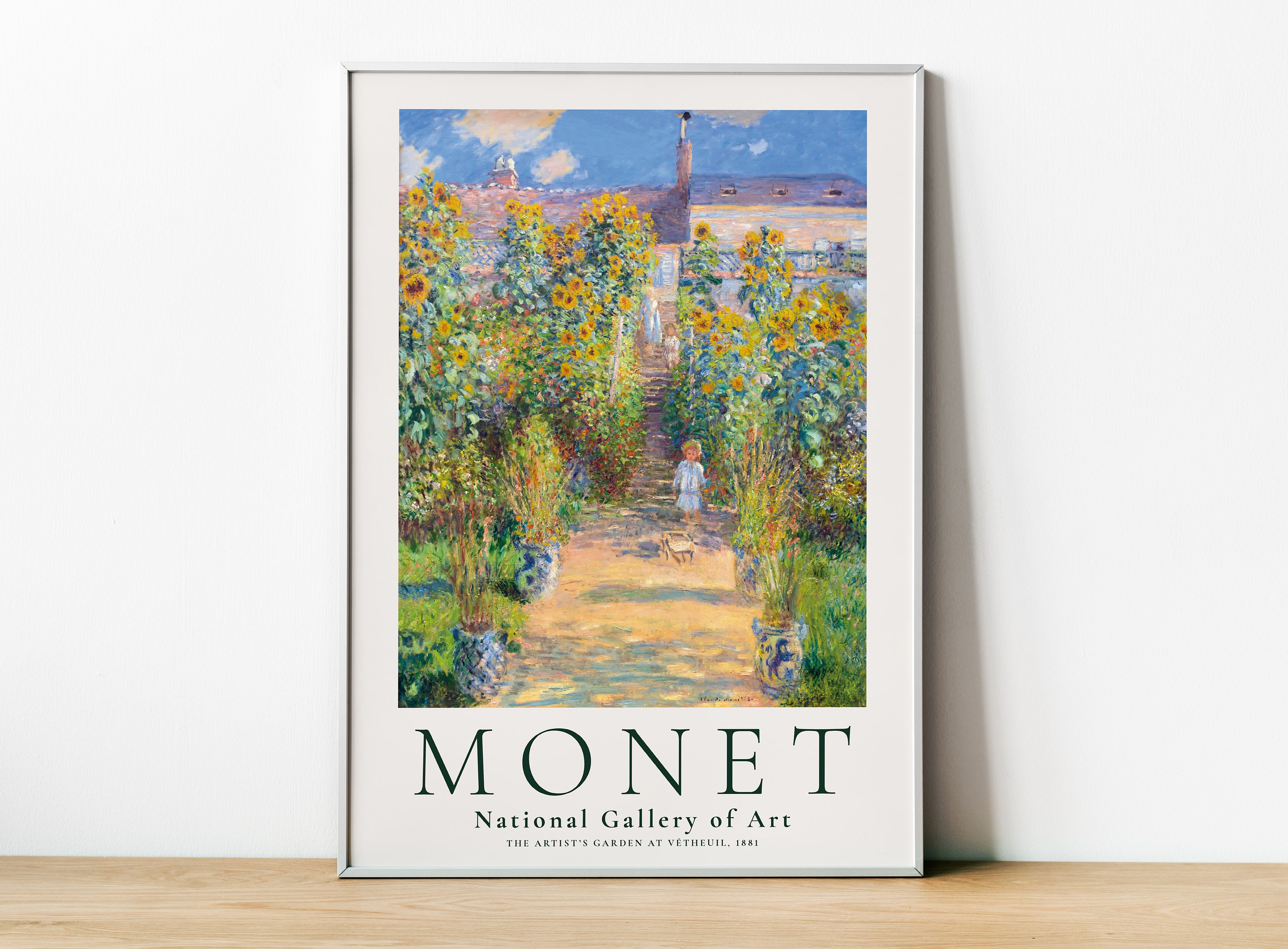 Claude Monet Exhibition Poster Monets Garden VetheuilMonet | Etsy